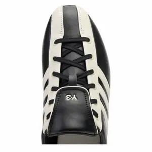 Y3 Leather Lace-up Sneakers - Black
