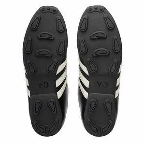 Y3 Leather Lace-up Sneakers - Black