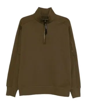C.P. COMPANY Logo-plaque Cotton Sweatshirt - Green