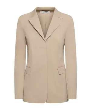 Max Mara Lapel Long-sleeved Suit Jacket - Nude