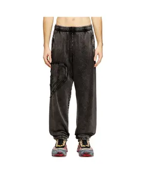 DIESEL® Closed Hem Fleece Joggers - Black