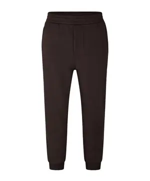 Emporio Armani Solid Color Casual Trousers - Black