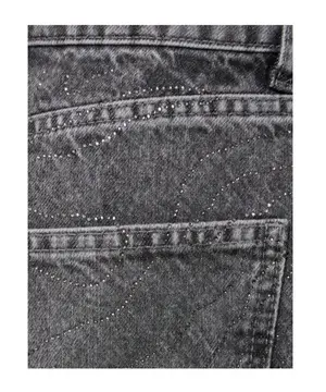 ROTATE BY BIRGER CHRISTENSEN Embellished High Rise Wide Leg Jeans