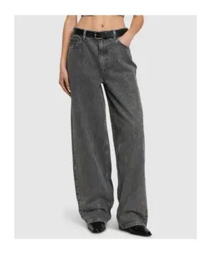 ROTATE BY BIRGER CHRISTENSEN Embellished High Rise Wide Leg Jeans