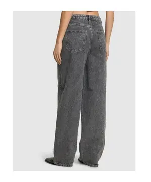 ROTATE BY BIRGER CHRISTENSEN Embellished High Rise Wide Leg Jeans