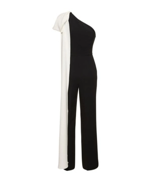 Roland Mouret Asymmetrical Stretch Cady Jumpsuit