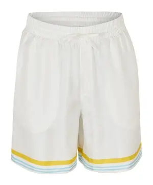 Casablanca Drawstring Athletic Shorts With Graphic Detail