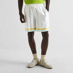 Casablanca Drawstring Athletic Shorts With Graphic Detail