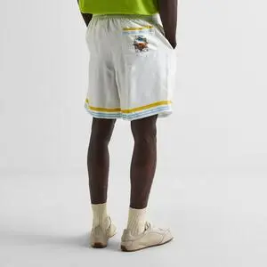 Casablanca Drawstring Athletic Shorts With Graphic Detail