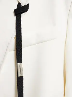 ANN DEMEULEMEESTER Agnes Wool Satin Asymmetrical Blazer