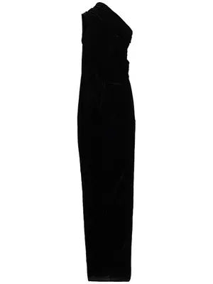Rick Owens Long Dress With Asymmetric Neckline