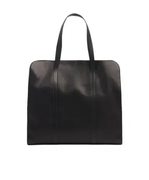 THE ROW Ben Leather Tote Bag - Black
