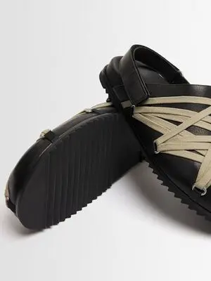 Rick Owens Mules With Woven Mask