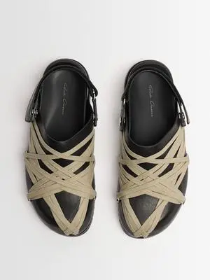 Rick Owens Mules With Woven Mask