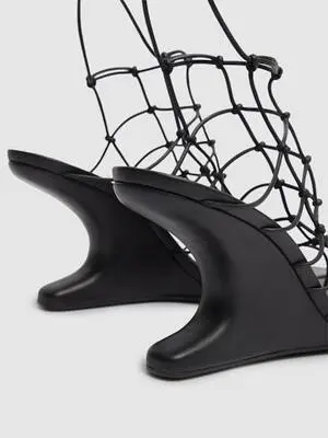 Rick Owens Wedge Sandals With Ankle Strap