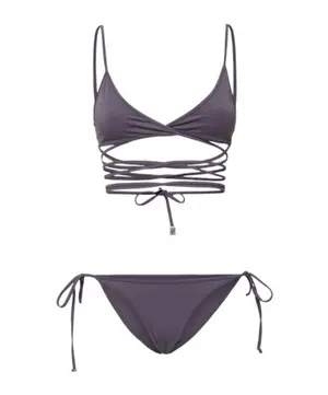 Attico Lycra Triangle Bikini - Gray