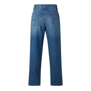 MAISON MARGIELA Lightwash Straight Leg Jeans With Paint Splatter Detail