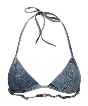 Rick Owens Denim Triangle Cotton Bra - Gray