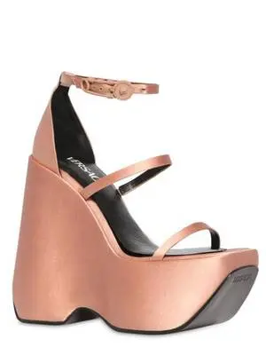 Versace 160mm Satin Wedge Sandal - No