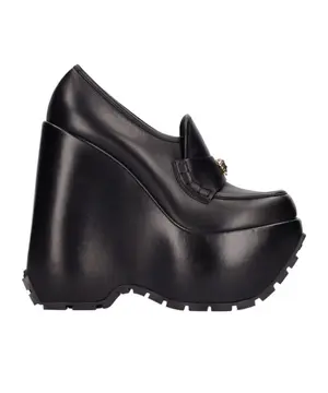 Versace 160mm Medusa Platform Leather Wedges