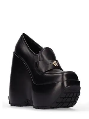 Versace 160mm Medusa Platform Leather Wedges