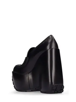 Versace 160mm Medusa Platform Leather Wedges