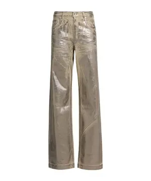 Rick Owens Geth Denim Low Rise Baggy Jeans - Gray