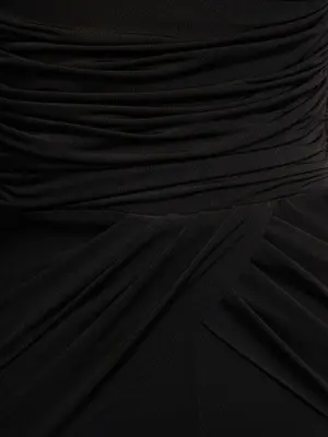 Giuseppe Di Morabito Off-the-shoulder Long Sleeve Draped Jumpsuit