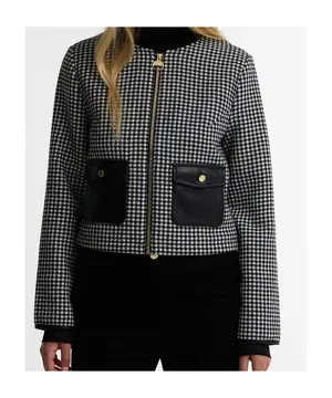 Barbour Checked Zip-up Jacket With Flap Pockets