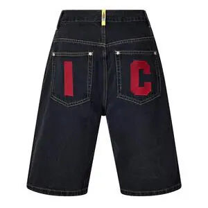 ICECREAM Denim Shorts With Embroidered Details