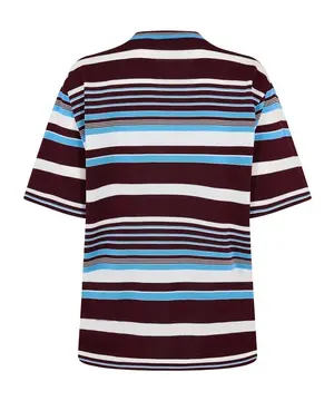 Prada Color-block Striped Short Sleeve Tee - Brown