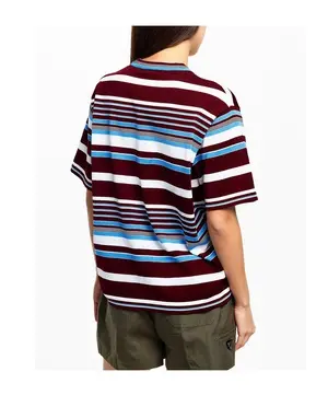 Prada Color-block Striped Short Sleeve Tee - Brown