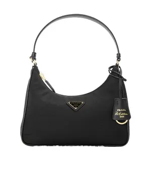 Prada Re-edition Nylon Shoulder Bag - Black