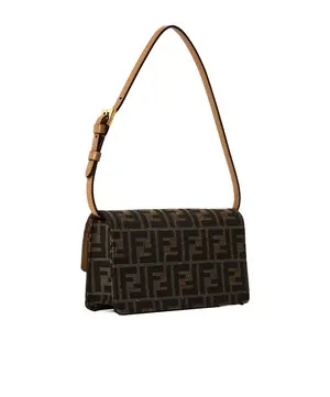 Fendi Monogram Printed Rectangular Shoulder Bag