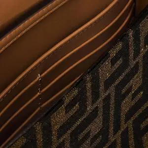 Fendi Monogram Printed Rectangular Shoulder Bag