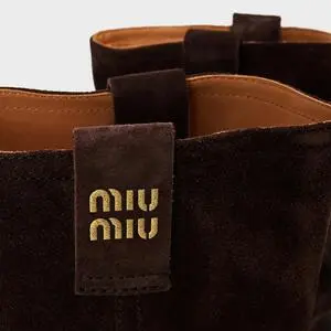 Miu Miu Flat Knee-high Boots - Black