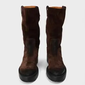 Miu Miu Flat Knee-high Boots - Black