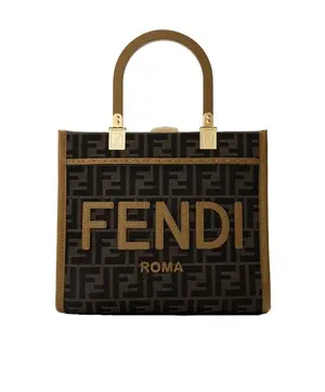 Fendi Ff Monogram Tote Bag - Black