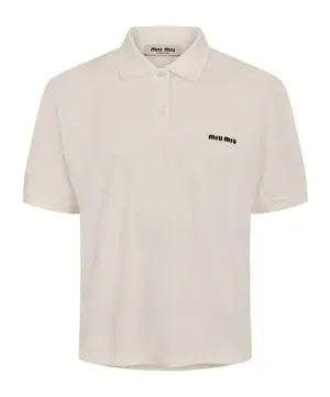 Miu Miu Off- Short-sleeve Polo Shirt