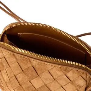 Bottega Veneta Woven Suede Crossbody Bag