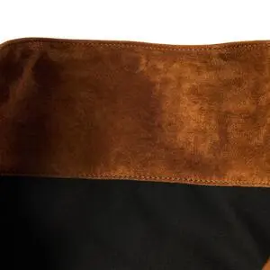 Saint Laurent Suede Tote Bag With Chain Strap Detail