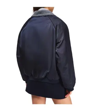 Miu Miu Zip-up Nylon Bomber Jacket