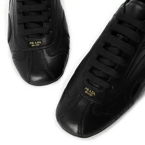 Prada Montacarlo Leather Low-top Trainers - Black