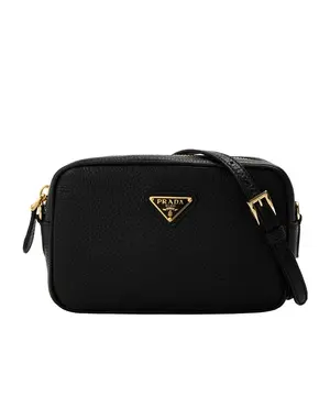 Prada Solid Color Crossbody Bag - Black