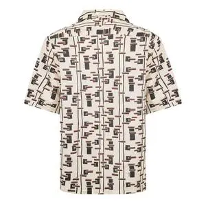 Prada Patterned Short Sleeve Shirt - White
