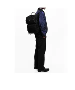Prada Triangular Logo Backpack