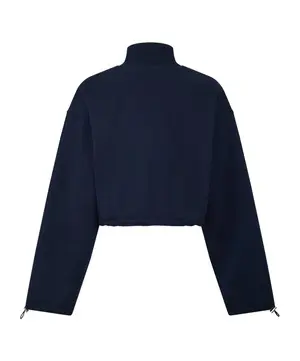 Miu Miu Cropped Zip-up Fleece Jacket