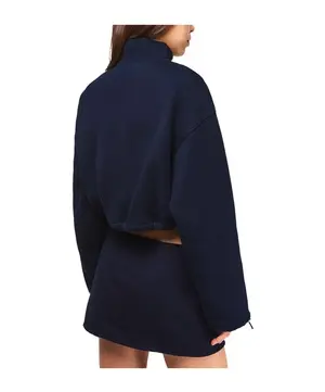 Miu Miu Cropped Zip-up Fleece Jacket