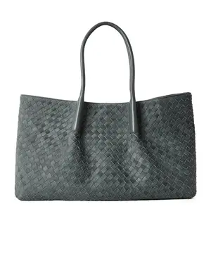 Bottega Veneta Woven Leather Tote Bag - Black