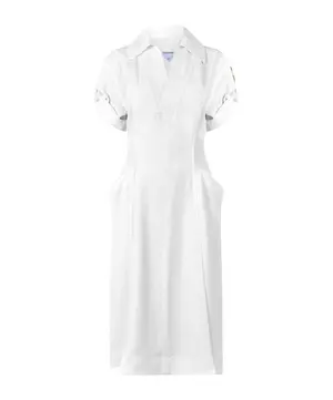 Bottega Veneta Simple Shirt Dress - White